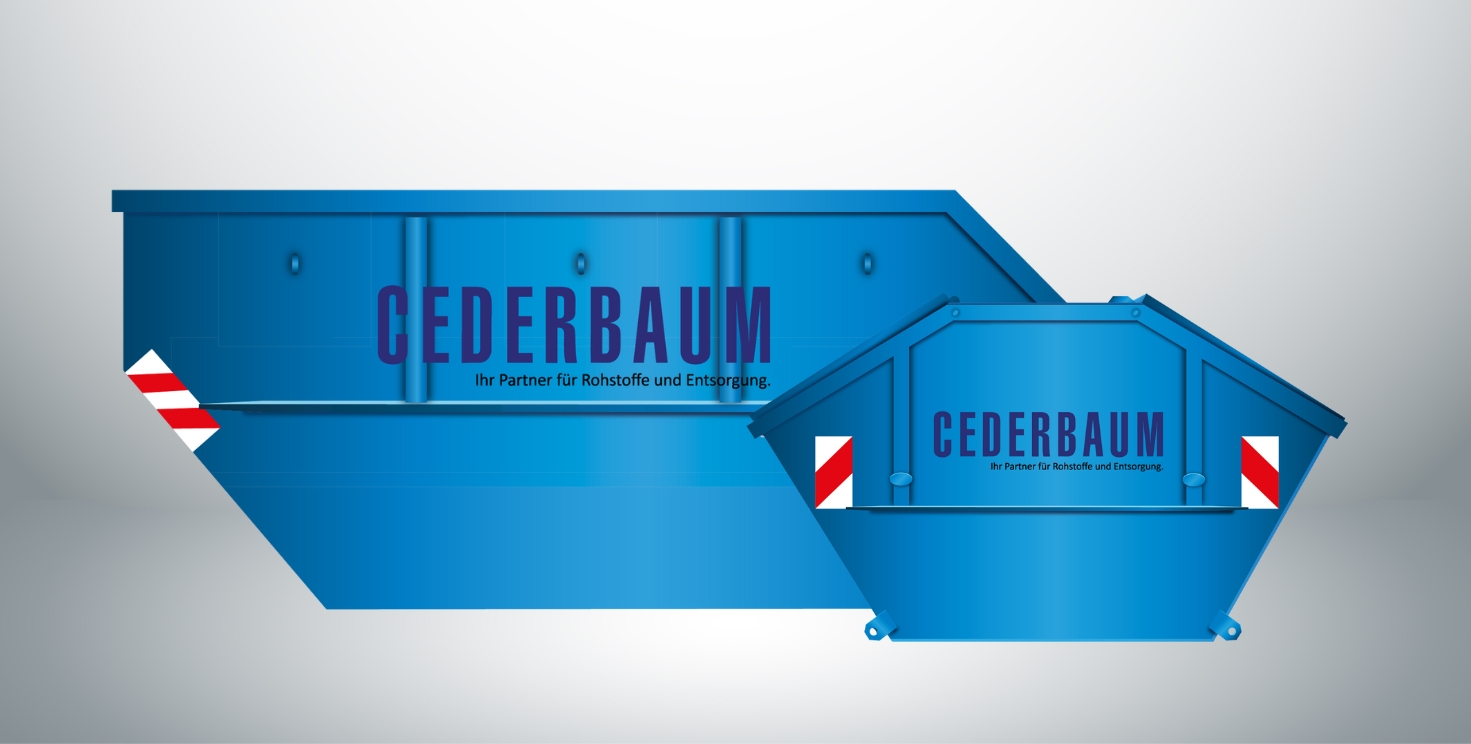 Behälterübersicht - Cederbaum - Rohstoffe und Entsorgung